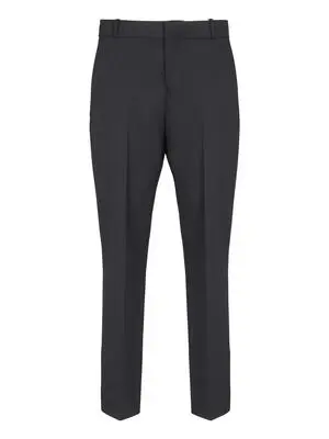 Balmain Straight-leg Tailored Wool Trousers - Black
