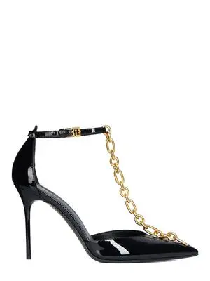 Balmain Sync Patent Leather Stilettos - Black