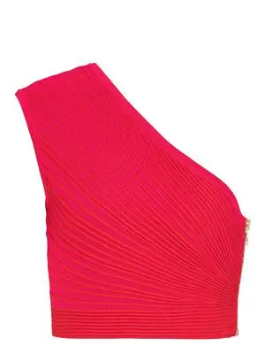 Balmain One-shoulder Knit Top - Pink