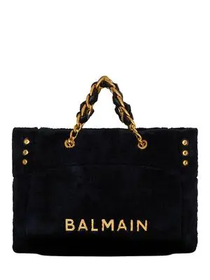 Balmain 1945 Soft Terry Tote Bag - Black