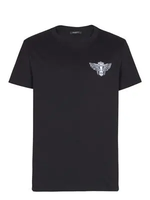 Balmain T-shirt With Wings Print - Black