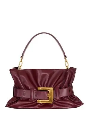 Balmain Medium Anthem Bag - Burgundy