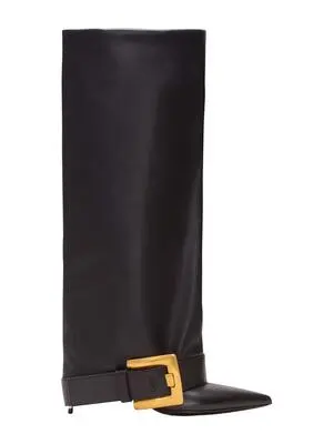 Balmain Anthem Calfskin Leather Boots - Black