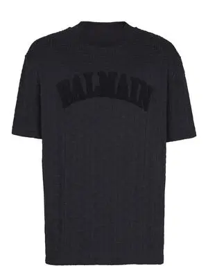 Balmain Terry Monogram T-shirt - Black