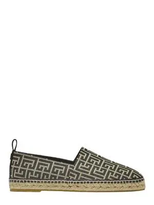 Balmain Monogram Jacquard Espadrilles - Black