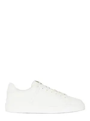 Balmain B-court Calfskin Trainers - White