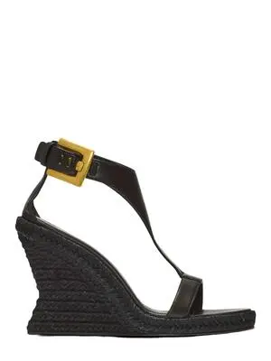 Balmain Anthem Wedge Espadrilles - Black