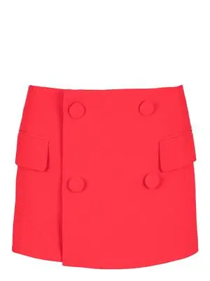 Balmain Crepe Shorts - Red