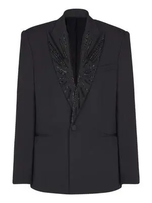 Balmain Grain De Poudre One-button Jacket - Black