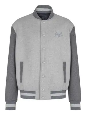 Balmain Wool And Cashmere Varsity Jacket - Grey