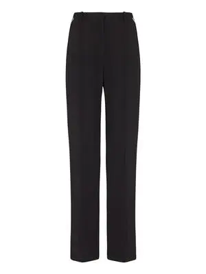 Balmain Crepe Tailored Trousers - Black