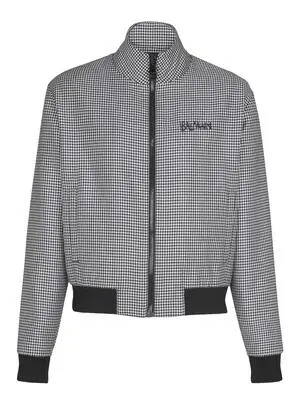 Balmain Houndstooth Wool Jacket - Black