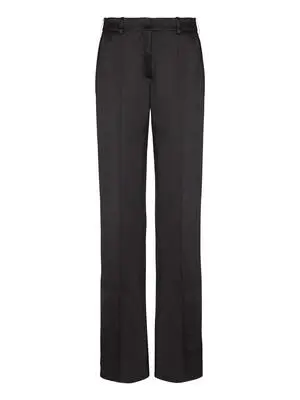 Balmain Straight-leg Tailored Satin Trousers - Black
