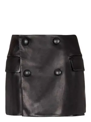 BALMAIN Lambskin Button Shorts