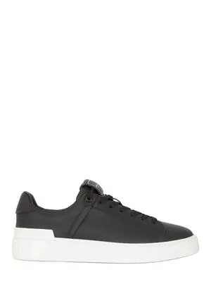 Balmain B-court Calfskin Trainers - Black