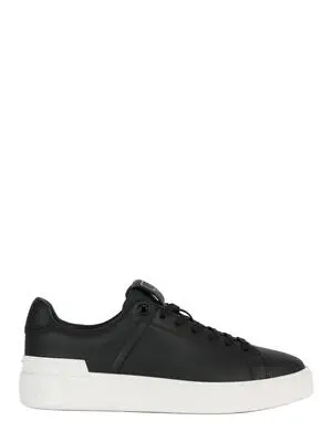 Balmain B-court Calfskin Trainers - Black