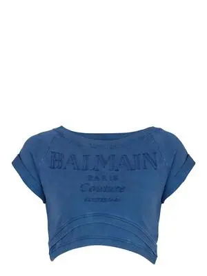 Balmain Embroidered T-shirt - Navy