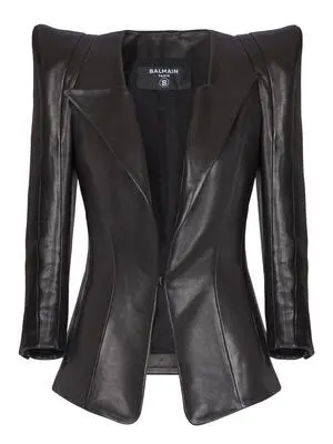 BALMAIN Fitted Lambskin Jacket