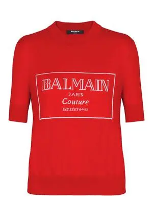 Balmain Knit Top - Red