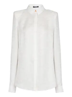 Balmain Love Letter Embroidered Shirt - White