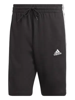 Adidas Essentials Single Jersey 3-stripes Shorts - Black / White