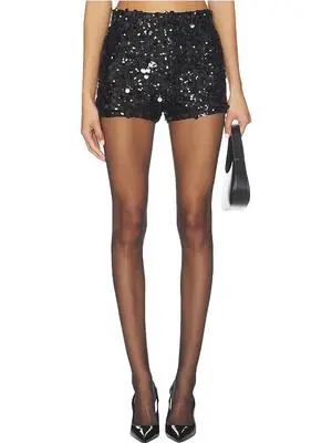 Show Me Your Mumu Ziggy Shorts - Black Metallic Sequins