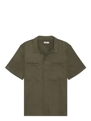 Simkhai Military Work Shirt In Army - Sycamore