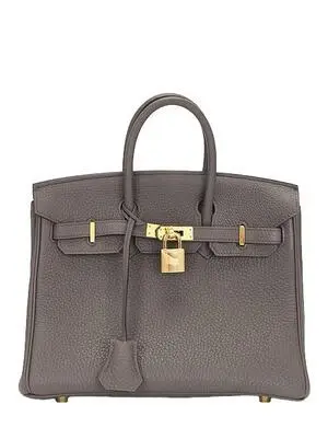 FWRD RENEW Hermes Togo Birkin 25 Handbag - Etain