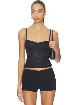 BELLA VENICE Lace Apple Top - Black Lace
