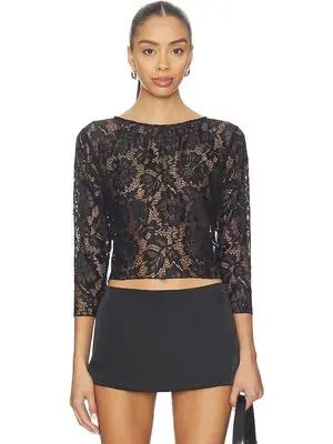 BELLA VENICE The Camille Lace Top - Black