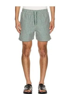 Simkhai Lowell Swim Short - Kelly Green Foulard Print