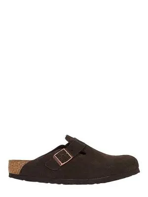 BIRKENSTOCK Boston Suede Clogs - Mocha