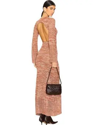 Escvdo Murga Maxi Dress - Lacre & Beige