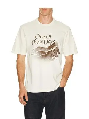 ONE OF THESE DAYS Lost Highway Tee In White - Bone
