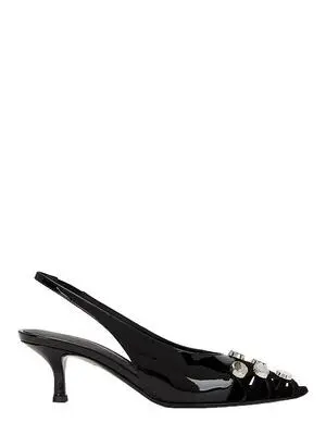 Attico Fiona 50mm Slingback - Black