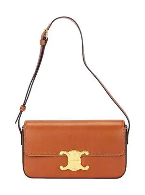 FWRD RENEW Celine Triomphe Shoulder Bag - Brown