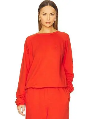 Eterne Oversized Lightweight French Terry Raglan Sweatshirt - Poppy