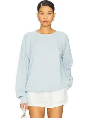 Eterne Oversized Lightweight French Terry Raglan Sweatshirt - Dusty Blue