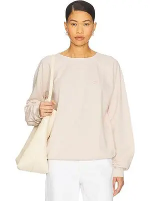 Eterne Oversized Lightweight French Terry Raglan Sweatshirt - Dusty Pink