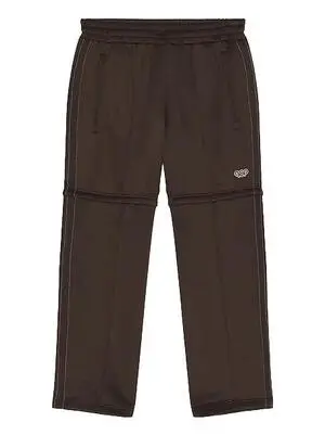 POP TRADING COMPANY Pub Zip-off Track Pants In Brown - Delicioso