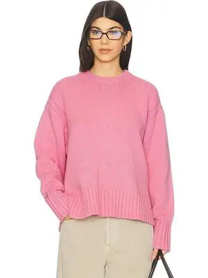 Guest In Residence Cozy Crew Sweater - Rose