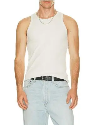 AGOLDE Viggo Tank In White - Powder