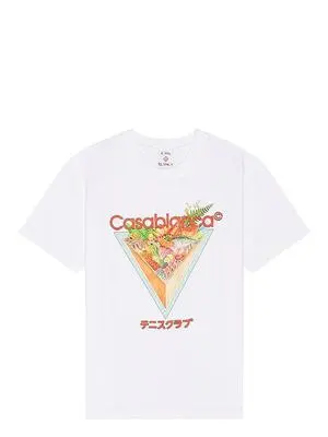 Casablanca Printed T-shirt In White - Tennis Club Icon