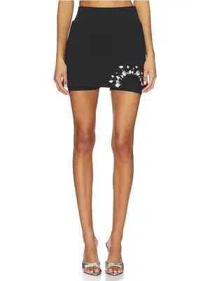 AREA Cutout Mini Sweat Skort - Black