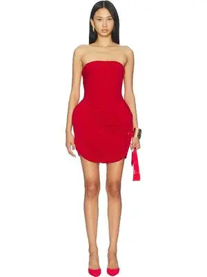 Magda Butrym Strapless Mini Dress - Red