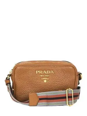 FWRD RENEW Prada Vitello Phenix Camera Bag - Tan