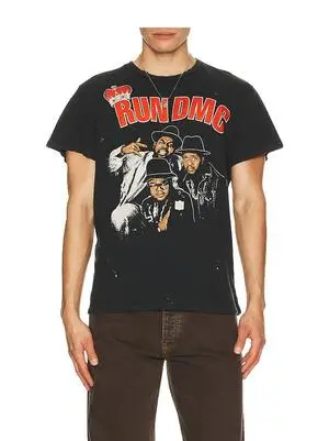 MadeWorn Run Dmc T-shirt In Black - Coal