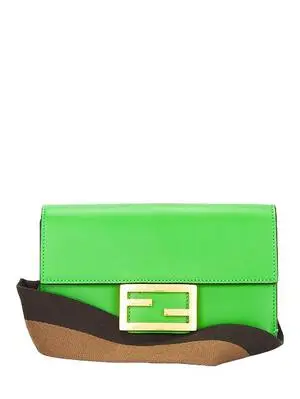 FWRD RENEW Fendi Mini Baguette Shoulder Bag - Green