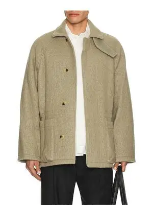 LE17SEPTEMBRE Wool Hunting Half Coat - Gray