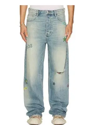NAHMIAS Bandaid Baggy Jeans - Light Wash